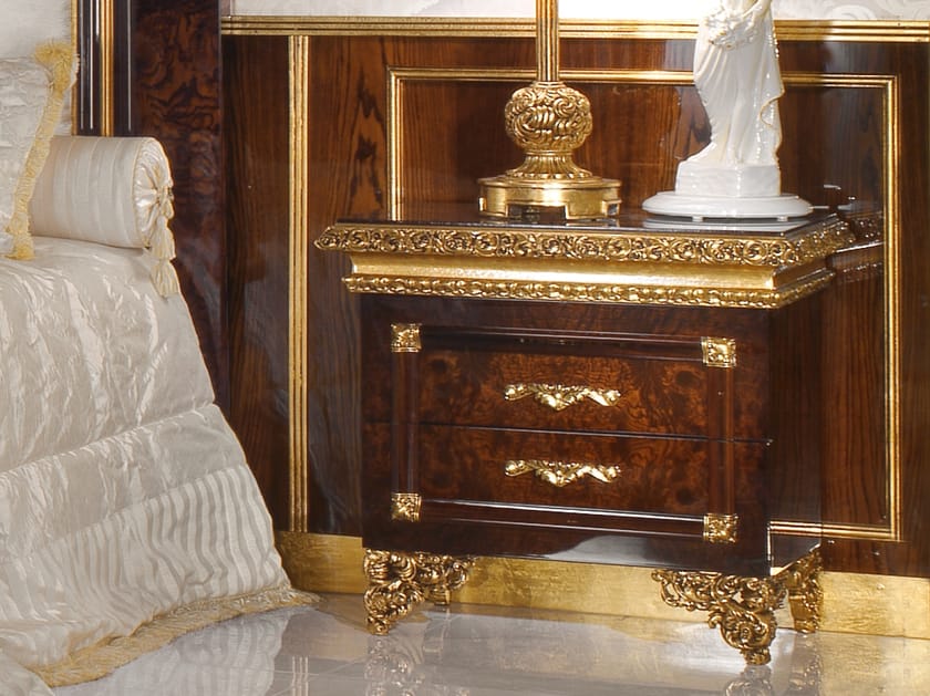 GRAND ROYAL Rectangular bedside table with drawers By A.R. Arredamenti