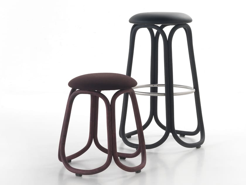GRES Low rattan stool By EXPORMIM | design Gonzalo Milà, Miguel Milà