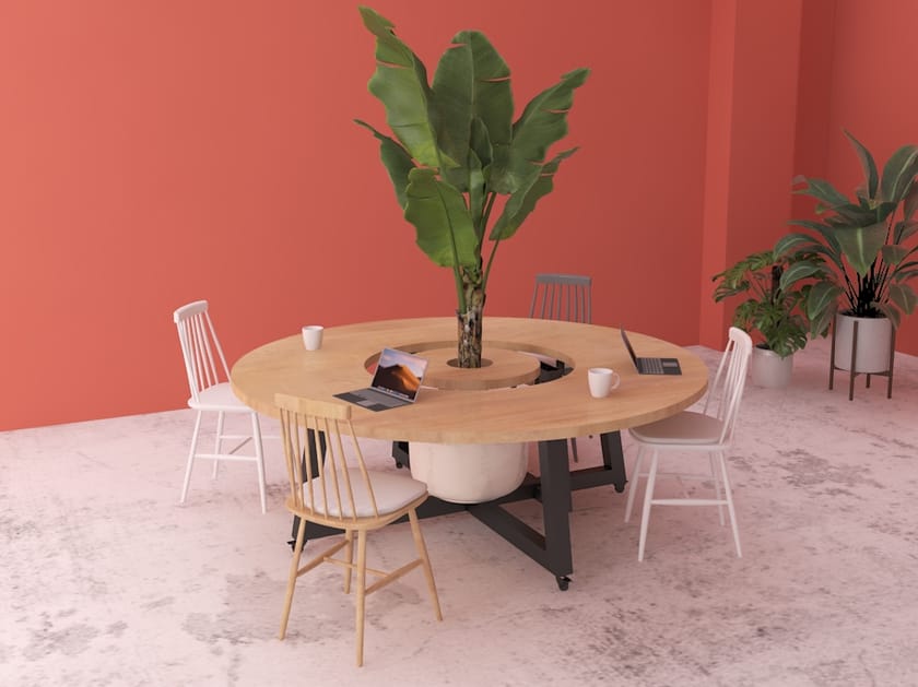 GUINGUETTE | Round office desk By FOR ME LAB