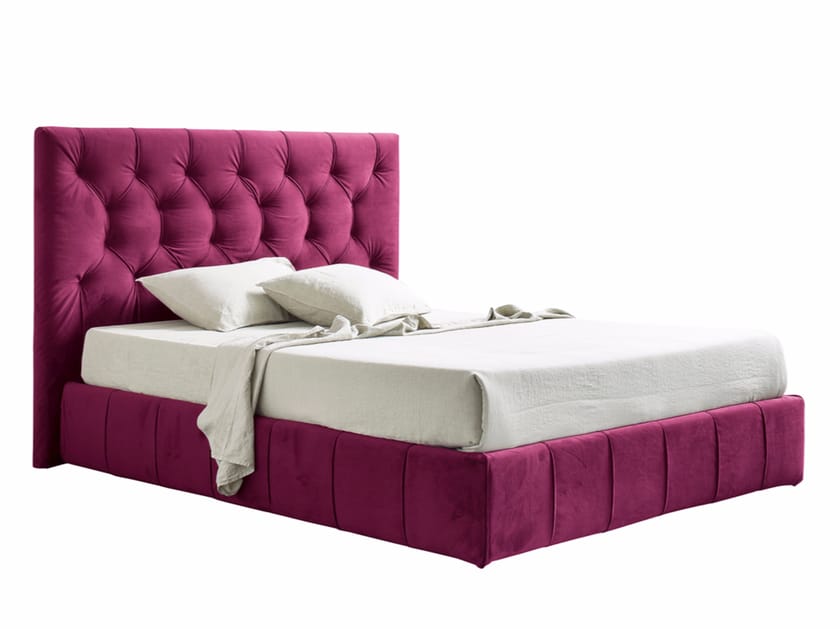Fabric double bed with upholstered headboard HAMILTON Bed Stories Collection By Felis