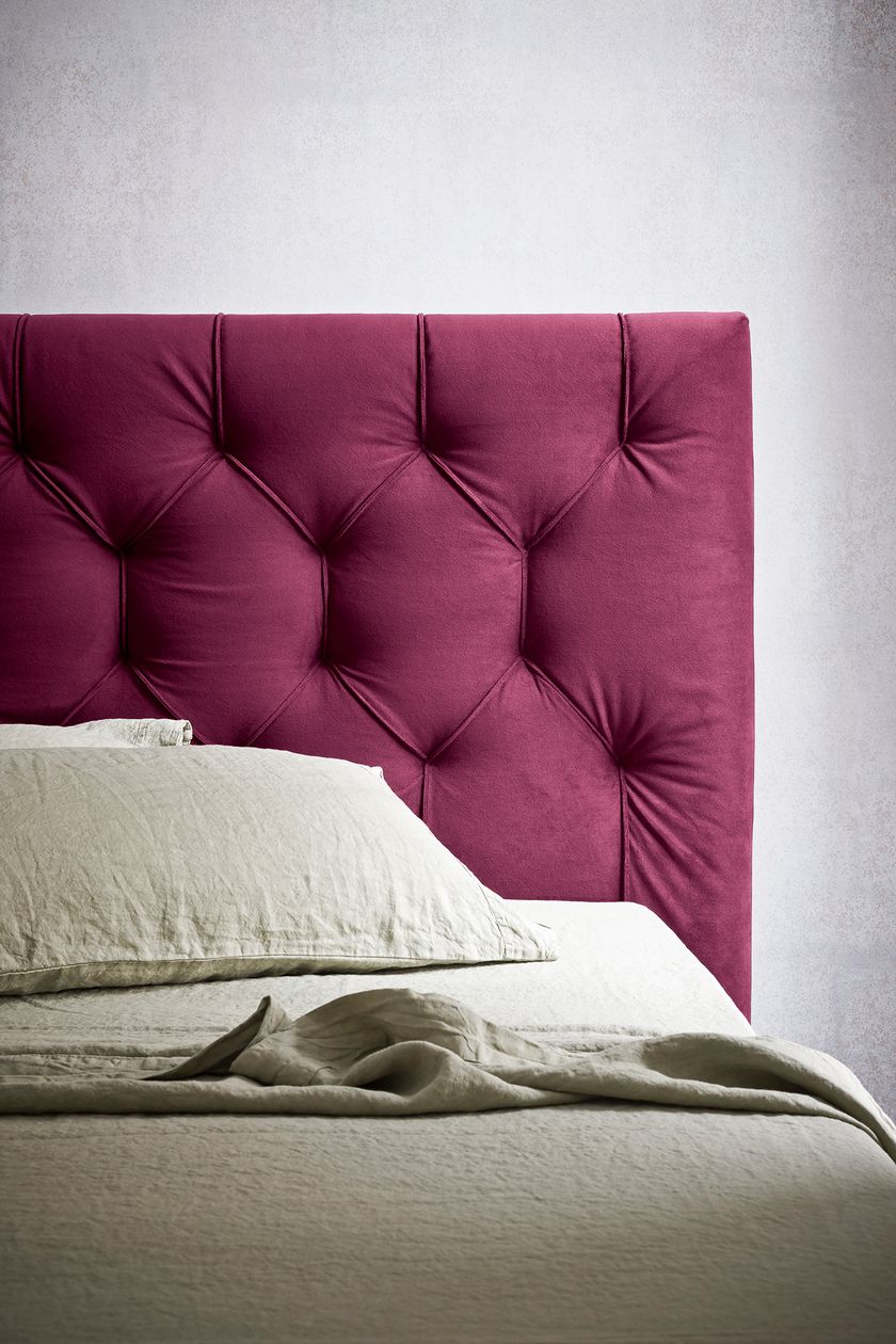 Fabric double bed with upholstered headboard HAMILTON Bed Stories Collection By Felis