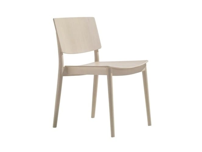 Stackable wooden chair HAPPY SI0374 Happy Collection By Andreu World ...