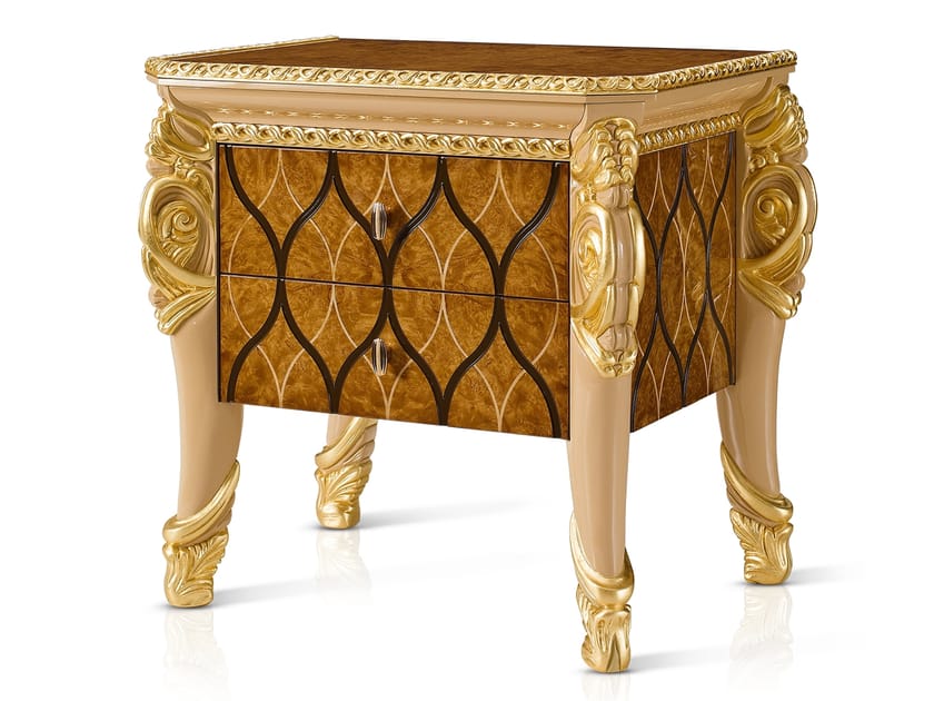 HARMONY Rectangular bedside table with drawers By A.R. Arredamenti