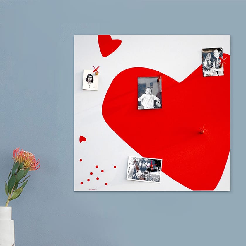 Magnetic dry erase board HEART By Designobject.it