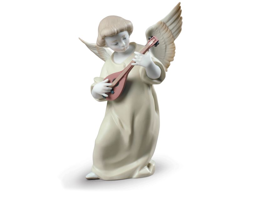 HEAVENLY STRINGS ANGEL Objeto decorativo de porcelana By Lladró