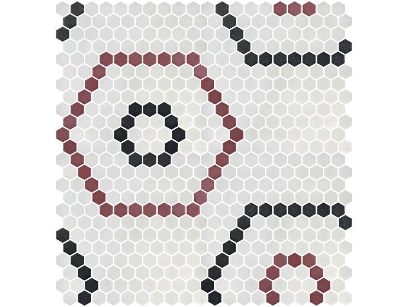 HEX PATTERN 7 Indoor/outdoor glass mosaic By ONIX