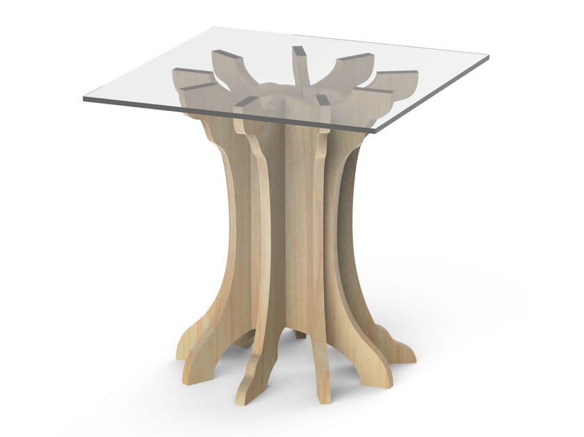 TALE Square birch high side table By ALBEDO | design Carlo Cumini
