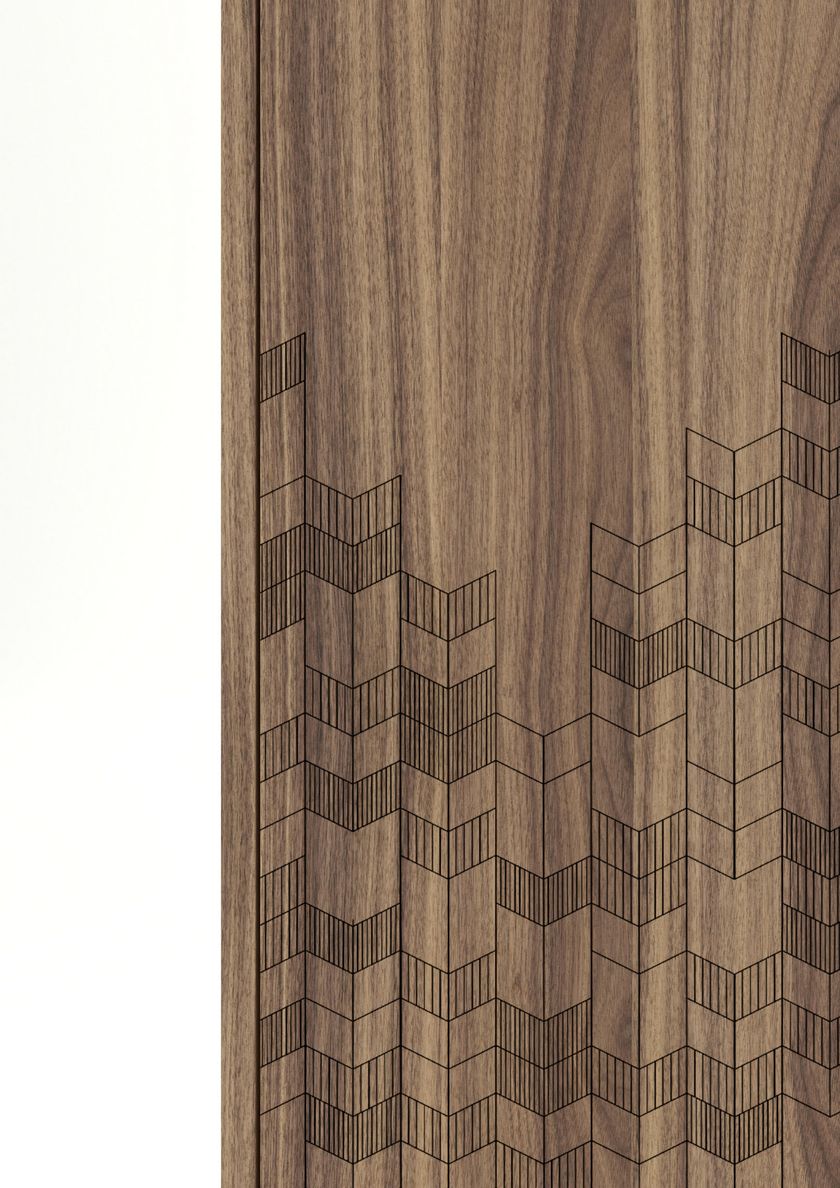 TRAME Walnut highboard with drawers By Barba design | design Manuela ...