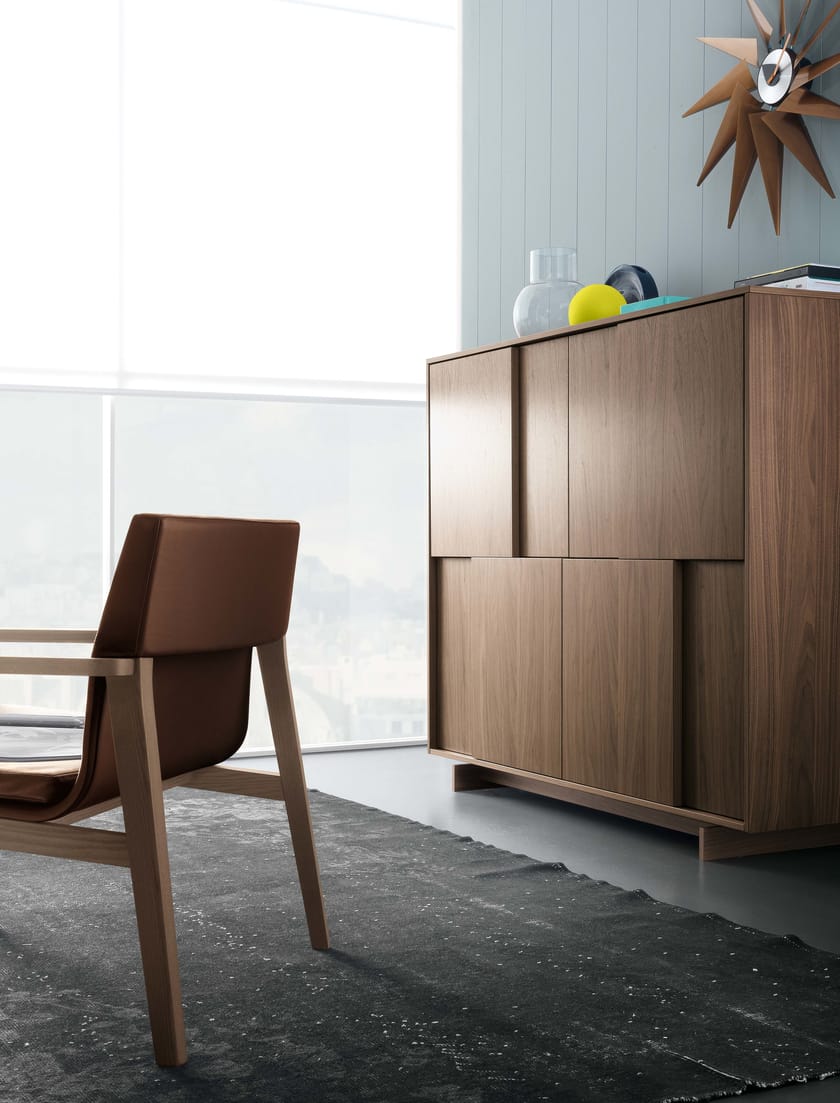 FRAME | Walnut highboard Frame Collection By JESSE design Sergio Brioschi