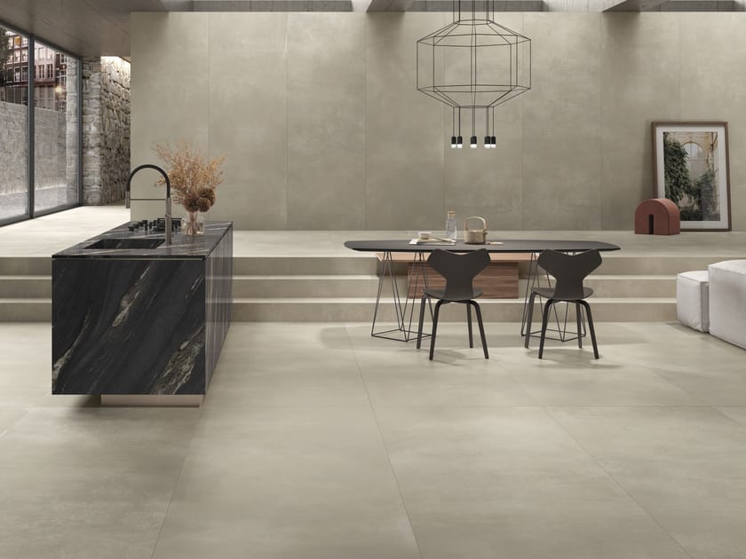 Revestimento de pisos/paredes antiderrapante de grés porcelânico com efeito concreto HIGHWAY ...