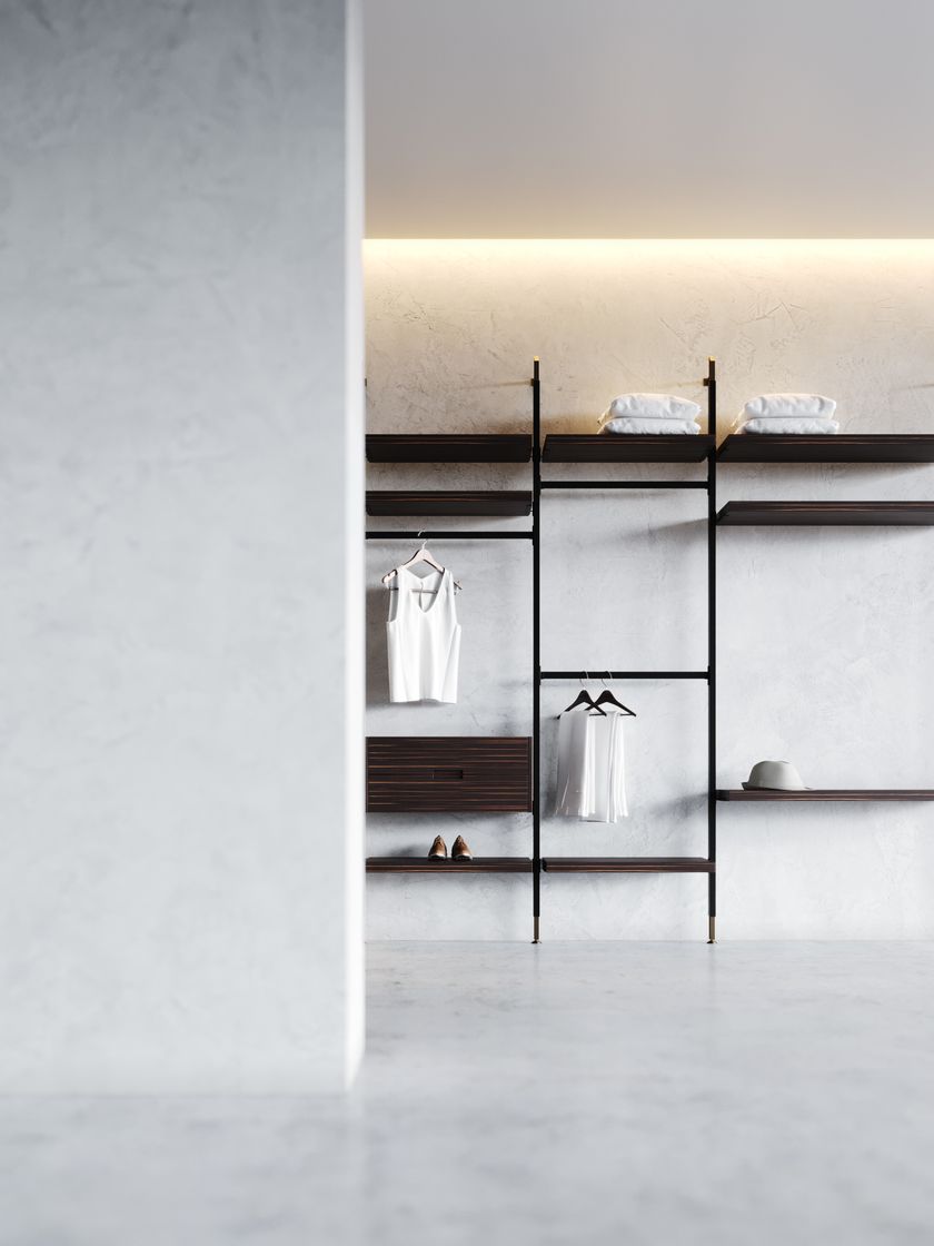 HIS | Walk-in wardrobe Sectional walnut walk-in wardrobe By Stylish ...