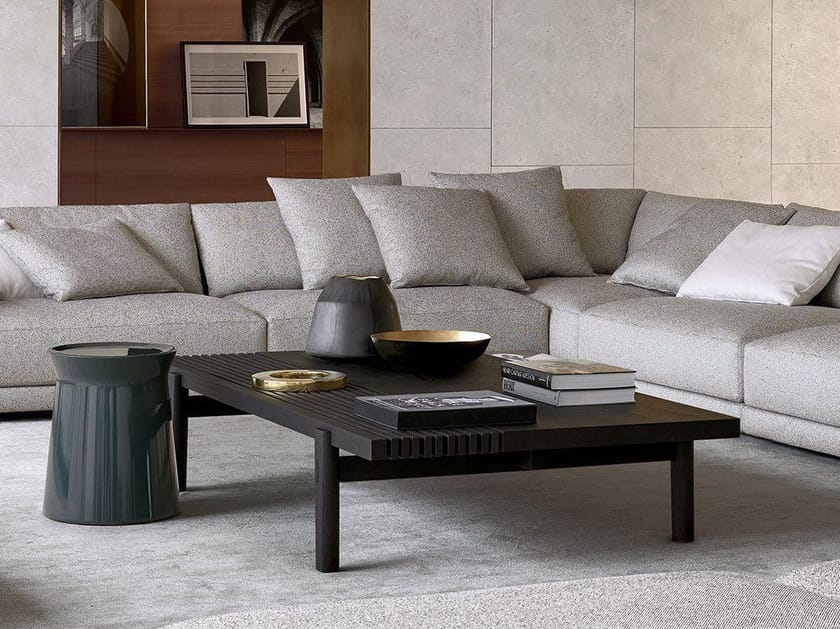 Low rectangular wood veneer coffee table HOME HOTEL | Rectangular ...