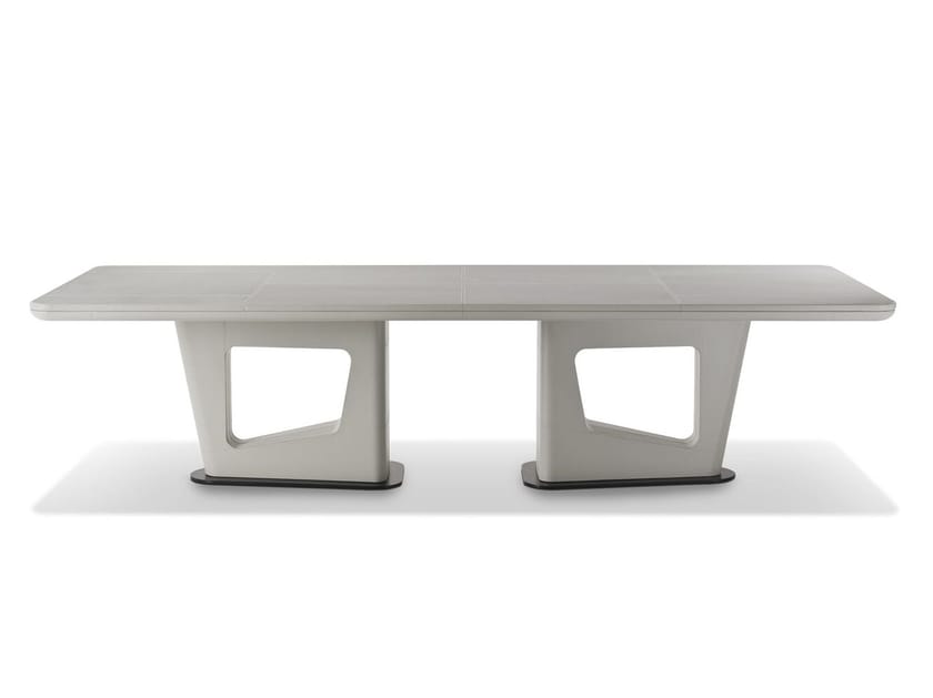 AVATAR Rectangular wood and leather meeting table By i 4 Mariani ...