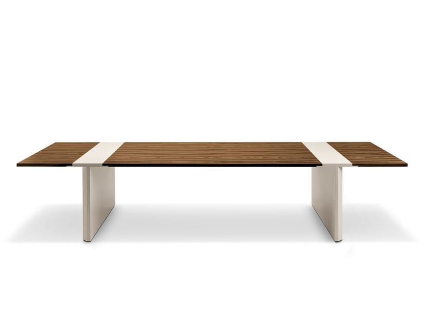 CROSSING Rectangular melamine-faced chipboard meeting table By i 4 ...