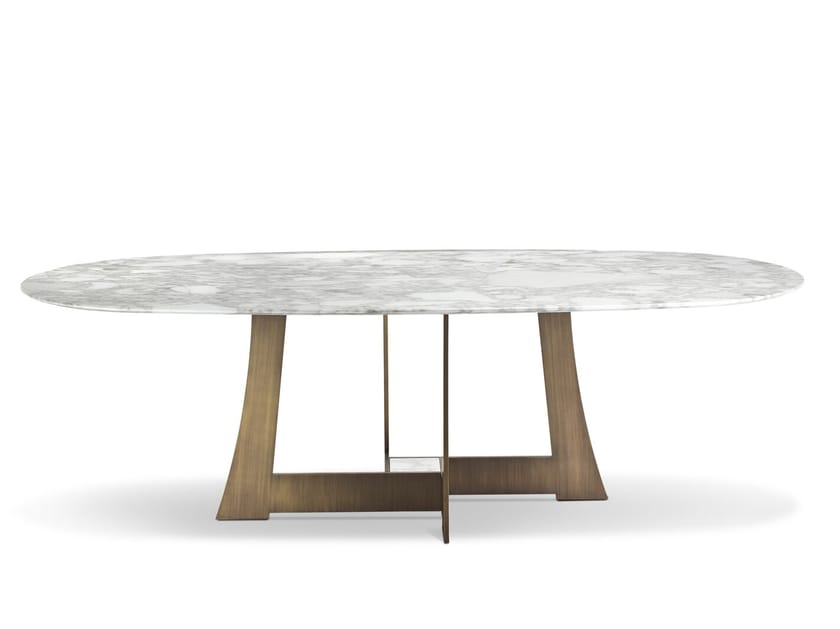 MOORE Oval marble dining table By i 4 Mariani | design Umberto Asnago
