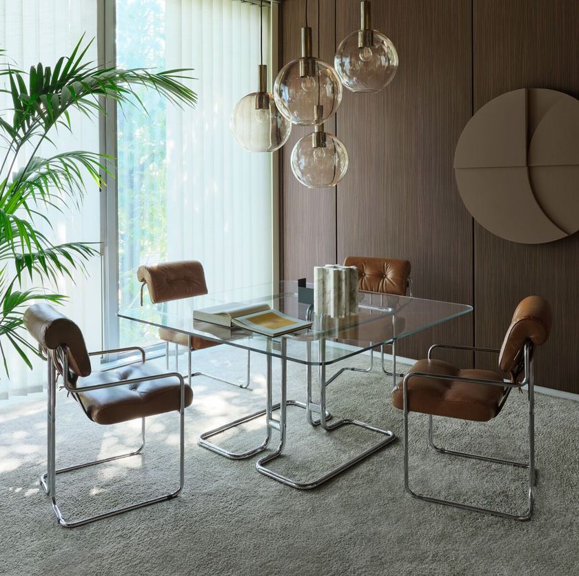 TUCROMA Cantilever upholstered chair with armrests By i 4 Mariani ...