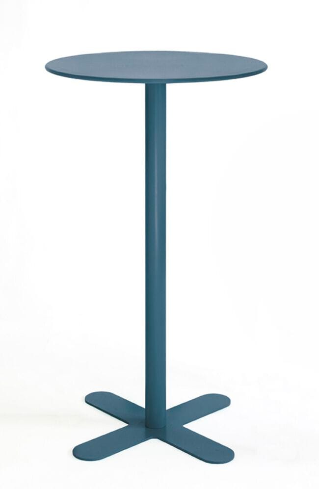 ANTIBES Mesa redonda alta para jardim de aço galvanizado By ISIMAR