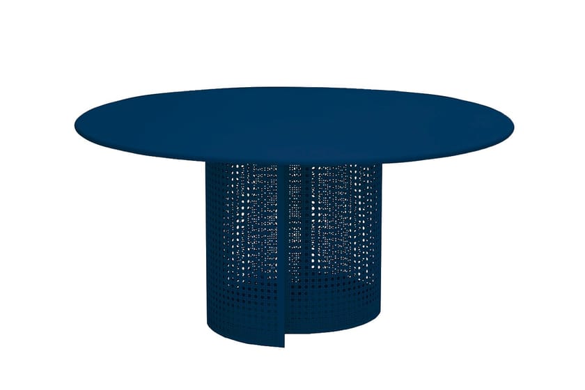ARENA Round galvanized steel garden side table By ISIMAR