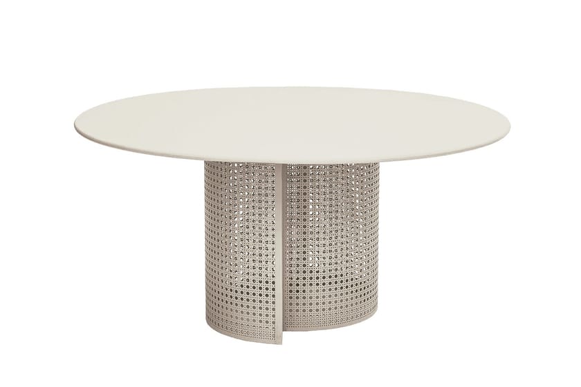 ARENA Round galvanized steel garden side table By ISIMAR