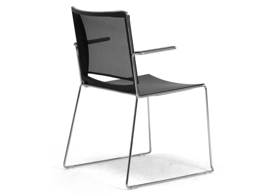 ILIKE RE | Sled base chair Sled base steel, polypropylene and mesh ...