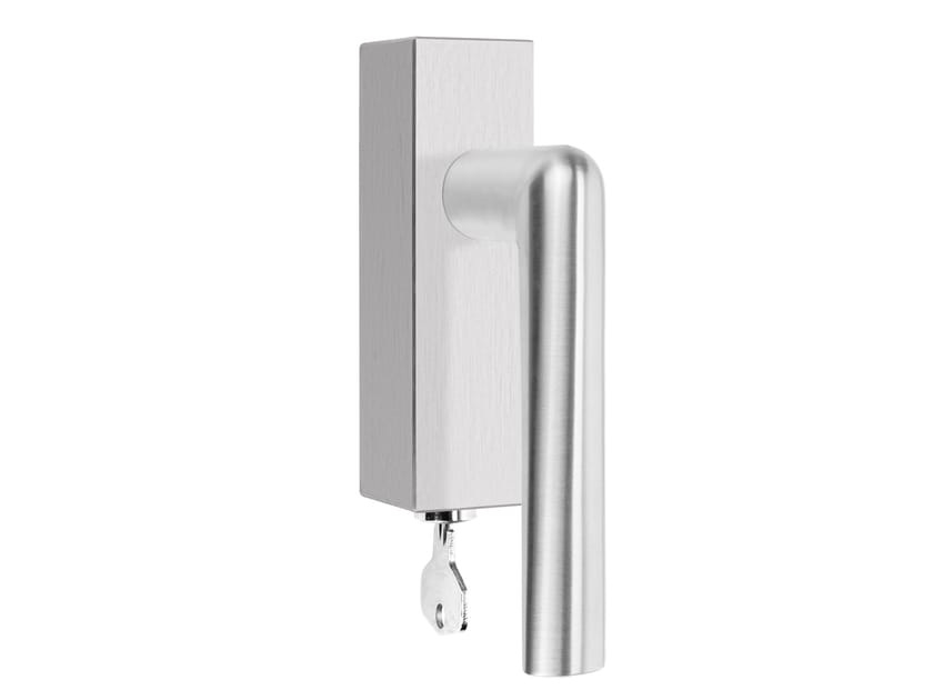 Satin stainless steel window handle with lock INC PBI100-DKLOCK IN RW ...