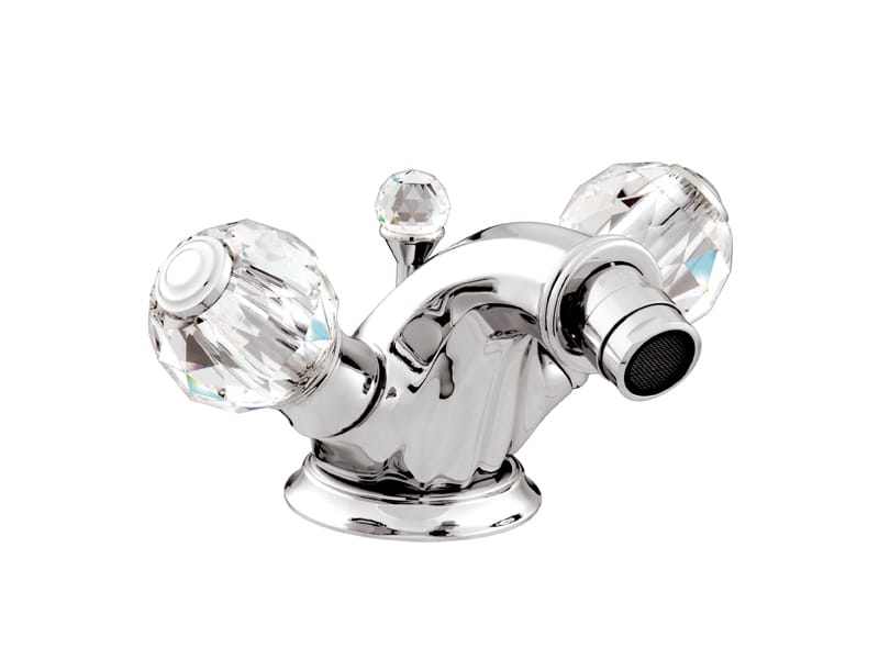 INDICA Chromed brass bidet tap with Swarovski® crystals By Bronces Mestre