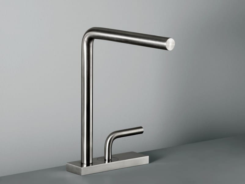 Countertop kitchen mixer tap INOX 408 Inox Collection By Quadrodesign