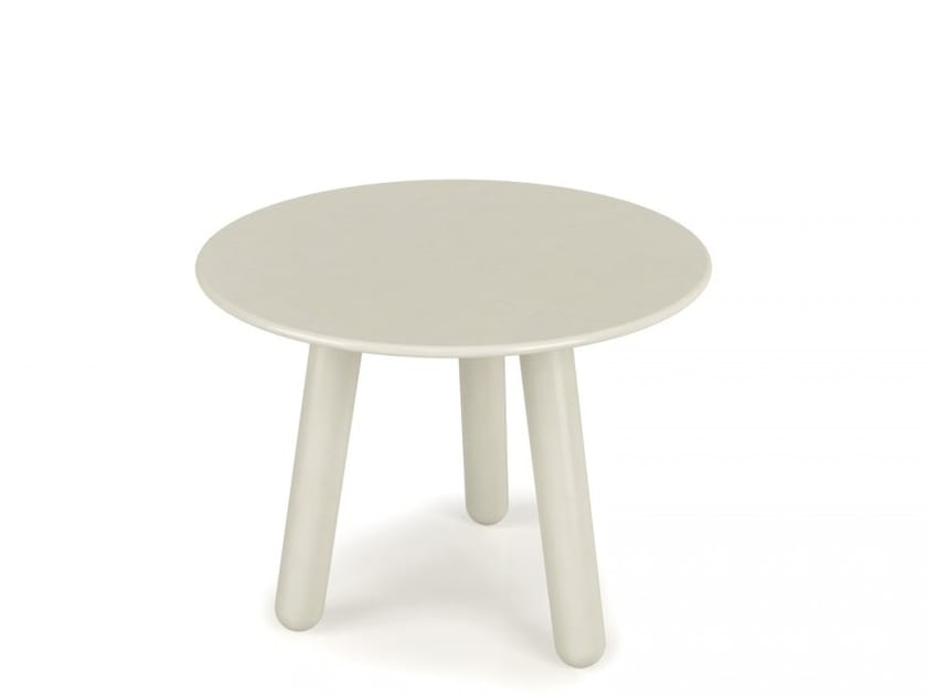 INVERSE Lacquered birch round side table By Huppé | design Joël Dupras