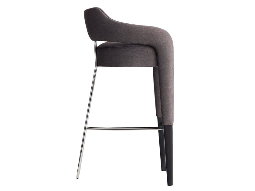 INVICTA II | Stool with armrests High fabric stool with armrests and ...