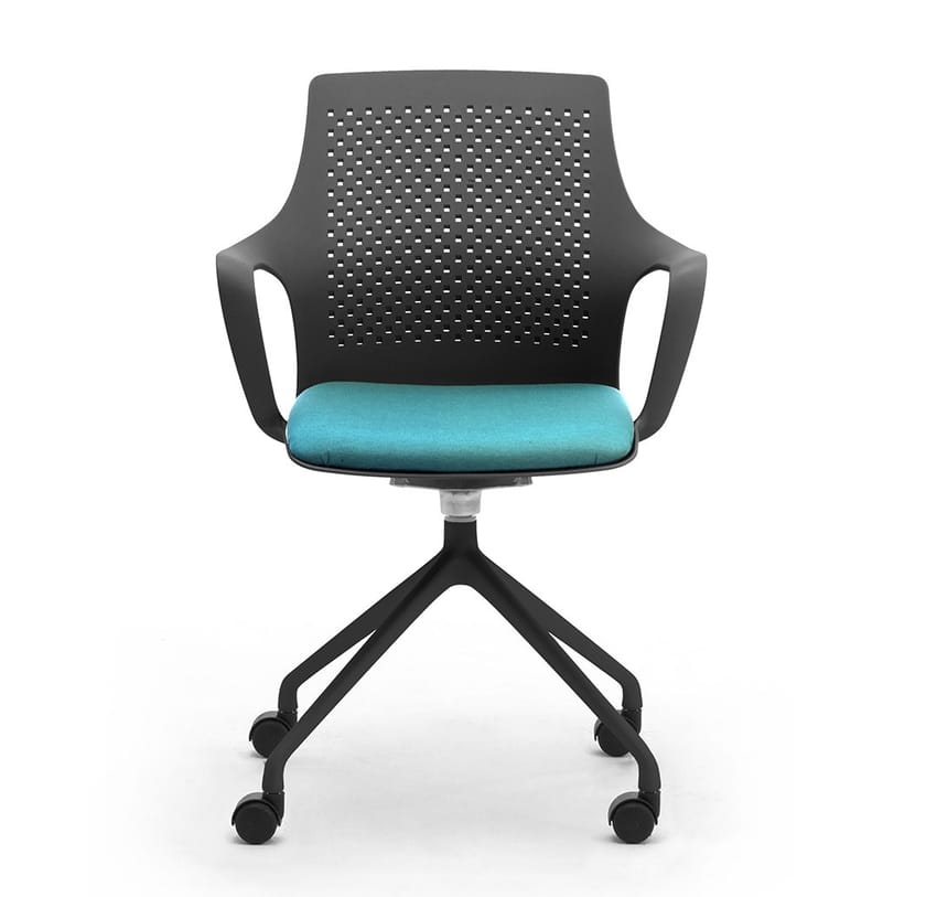 IPA Silla operativa giratoria de polipropileno con brazos By Leyform