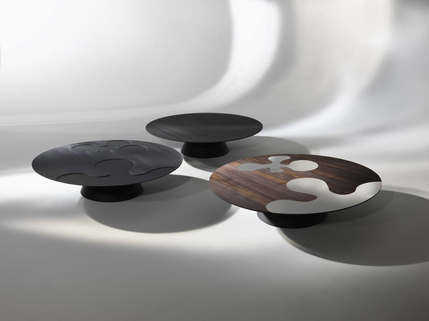 ISOLE | Coffee table Low round larch coffee table By ALBEDO | design ...