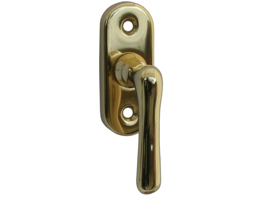 ITALIAN DESIGN Brass window handle on rose By Fama International