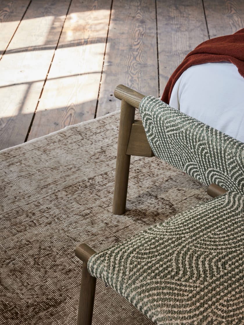 JACK Double bed with fabric and wooden structure By Bolzan Letti ...