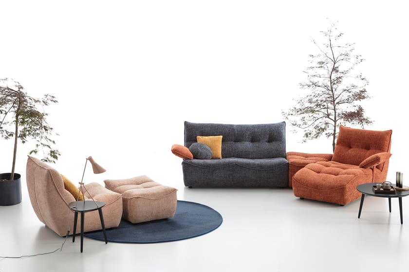 Modular fabric sofa JINGA By AERRE ITALIA