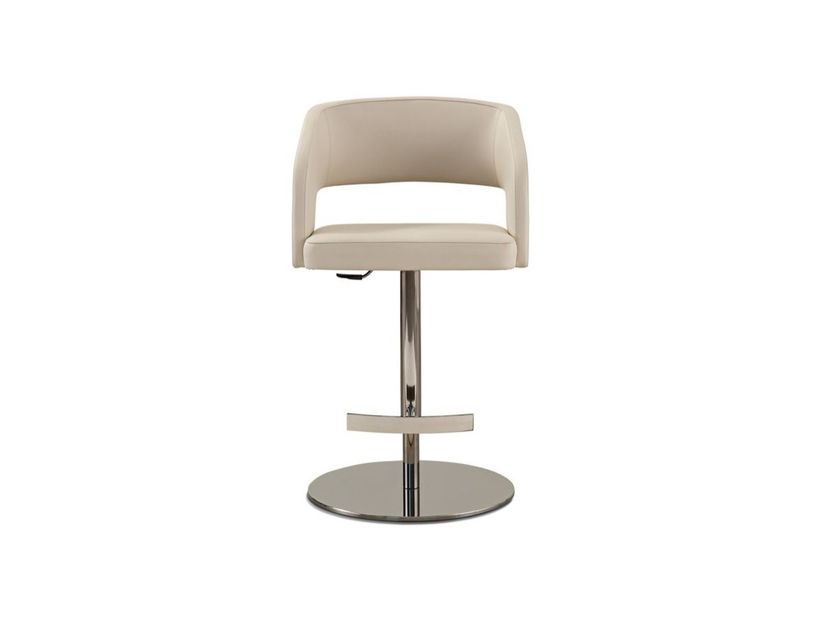 High upholstered leather stool with armrests JUMPER By Roche Bobois ...
