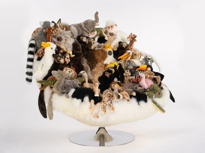 Upholstered polyester armchair AFRICAN SAFARI By APCOLLECTION