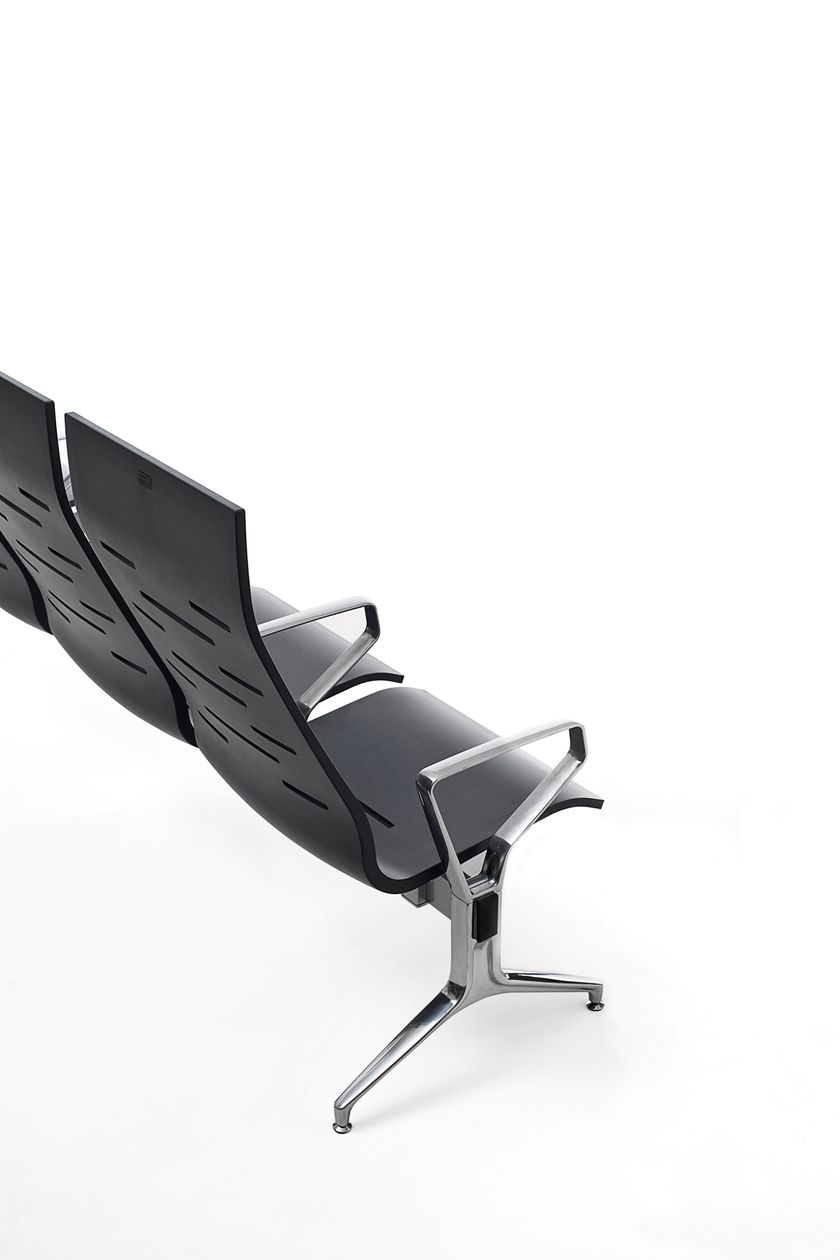 KEYPORT Chaises sur poutre pour fixation au sol avec accoudoirs By Kastel