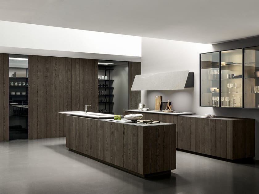 FLOAT Oak kitchen with island By MODULNOVA | design Andrea Bassanello