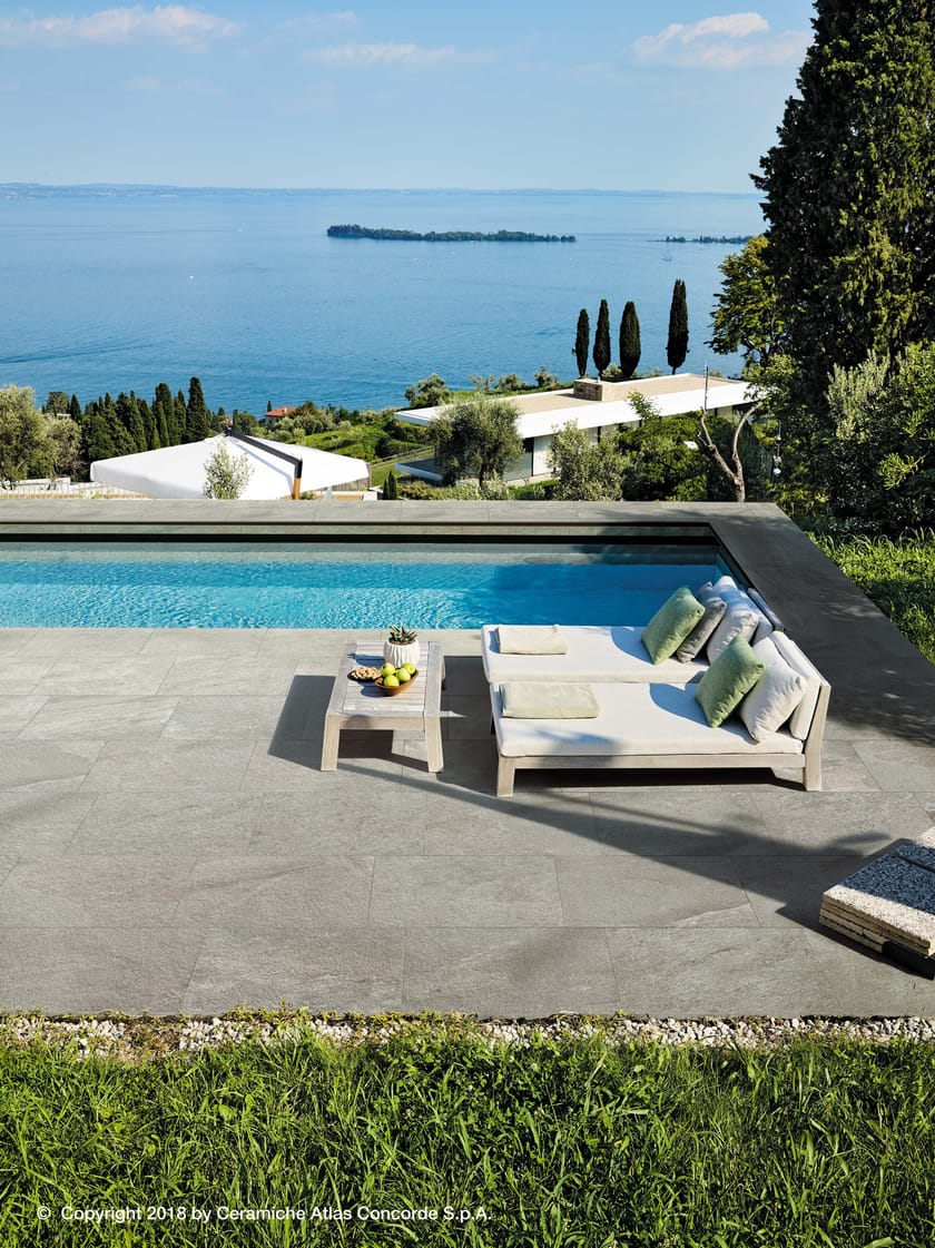 KLIF Porcelain stoneware outdoor floor tiles with stone effect By Atlas ...