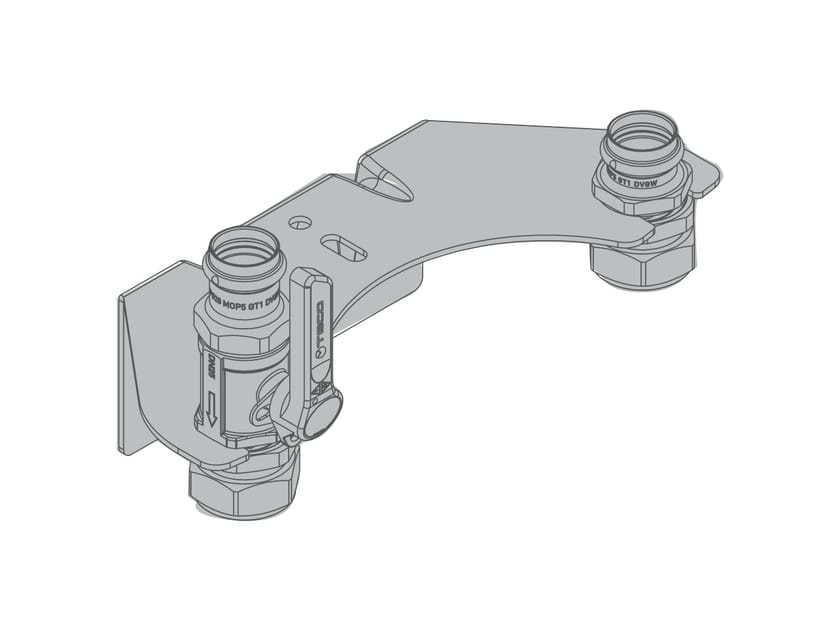 Installation kit for dual-pipe gas meters KM3 Valve + fitting kit ...