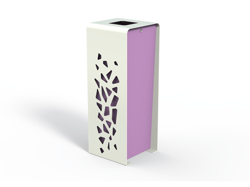 KOMETE Outdoor galvanized steel litter bin By DIMCAR