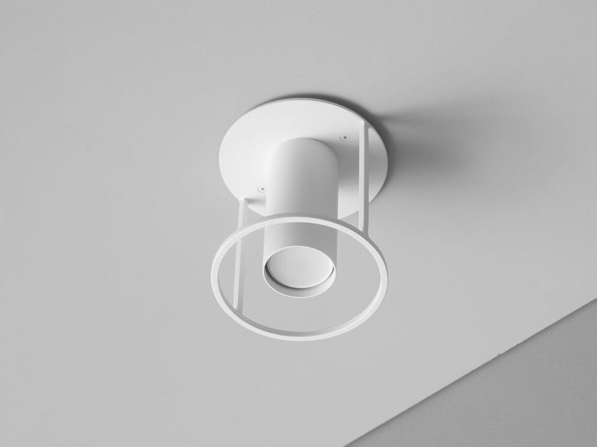 ARCHI ROUND Ceiling powder coated steel spotlight By +kouple