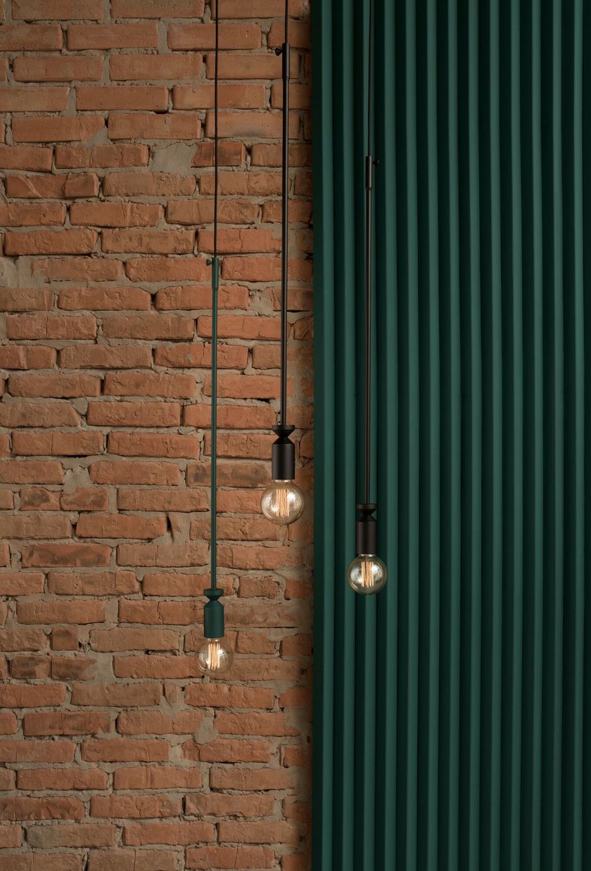 STICK Powder coated steel pendant lamp By +kouple