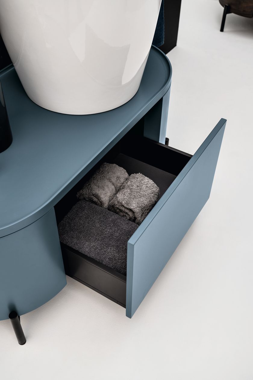 KRACKLITE SEMI FREESTANDING | Vanity unit with drawers By Axa design ...