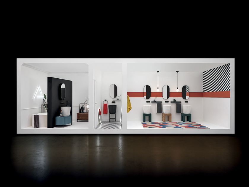 KRACKLITE SEMI FREESTANDING | Mobile lavabo con cassetti By Axa design ...