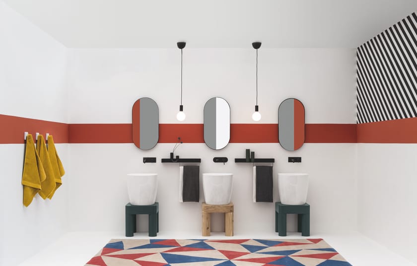 KRACKLITE SEMI FREESTANDING | Mueble bajo lavabo de madera By Axa