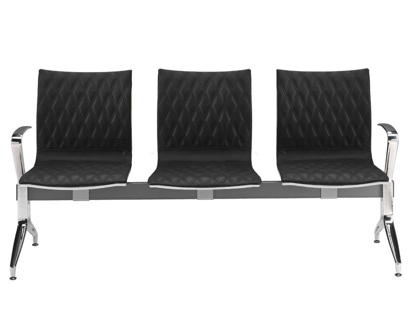 KRUNA PLUS Bancada de cuero para fijación al suelo con brazos By Kastel