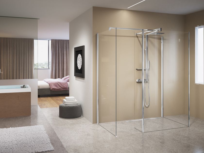Paroi de douche en aluminium et verre KUADRA HL Collection Kuadra H By ...
