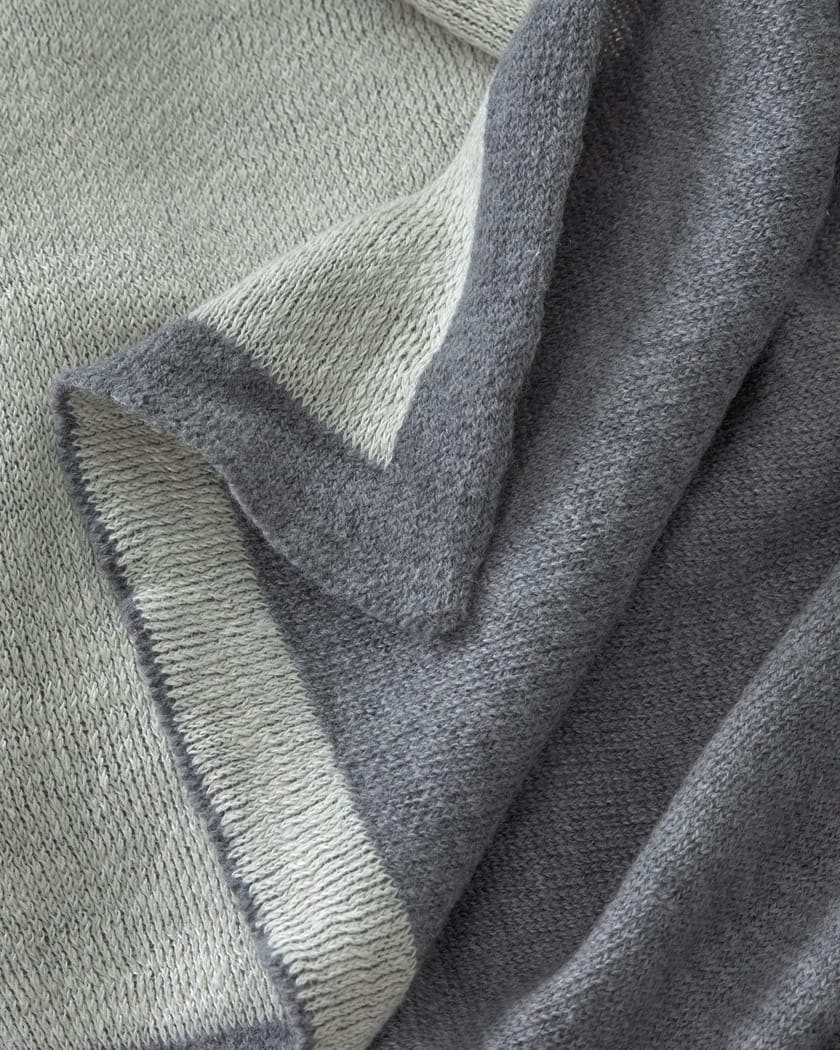 LALLI Solid-color reversible wool and linen lap robe By Society Limonta