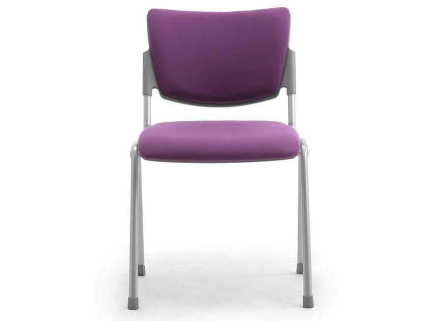 LAMIA Stackable fabric chair with linking device open back By Leyform ...